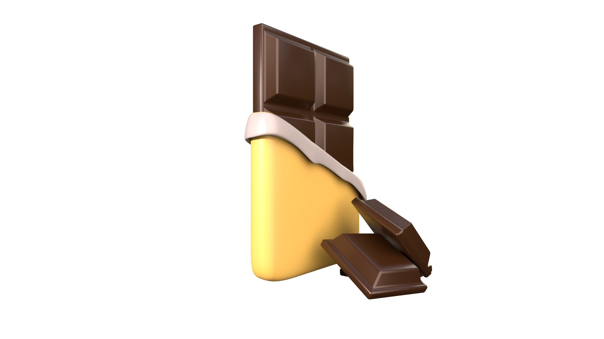 3D Chocolate Bar 3D Illustration Model - TurboSquid 2235460
