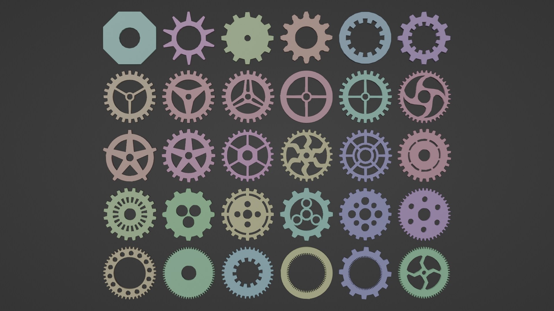 3D Low Poly Gear Pack model - TurboSquid 2064777