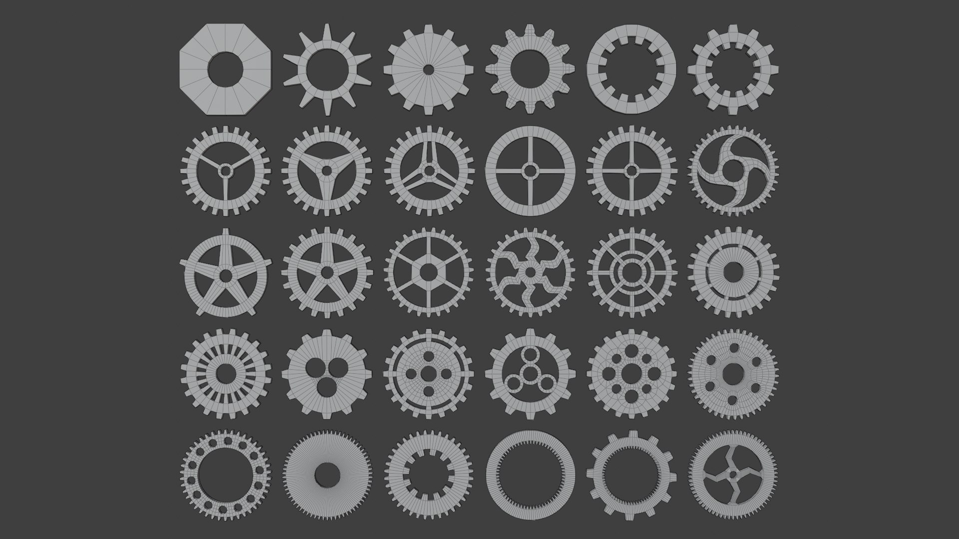 3D Low Poly Gear Pack Model - TurboSquid 2064777