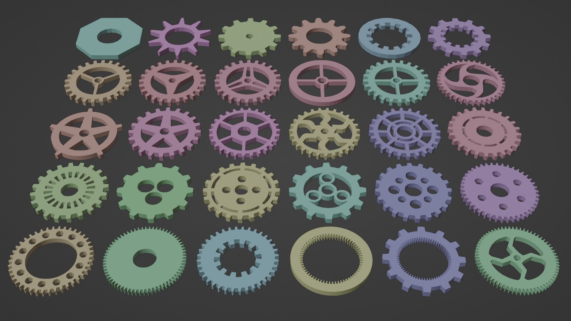 3D Low Poly Gear Pack model - TurboSquid 2064777