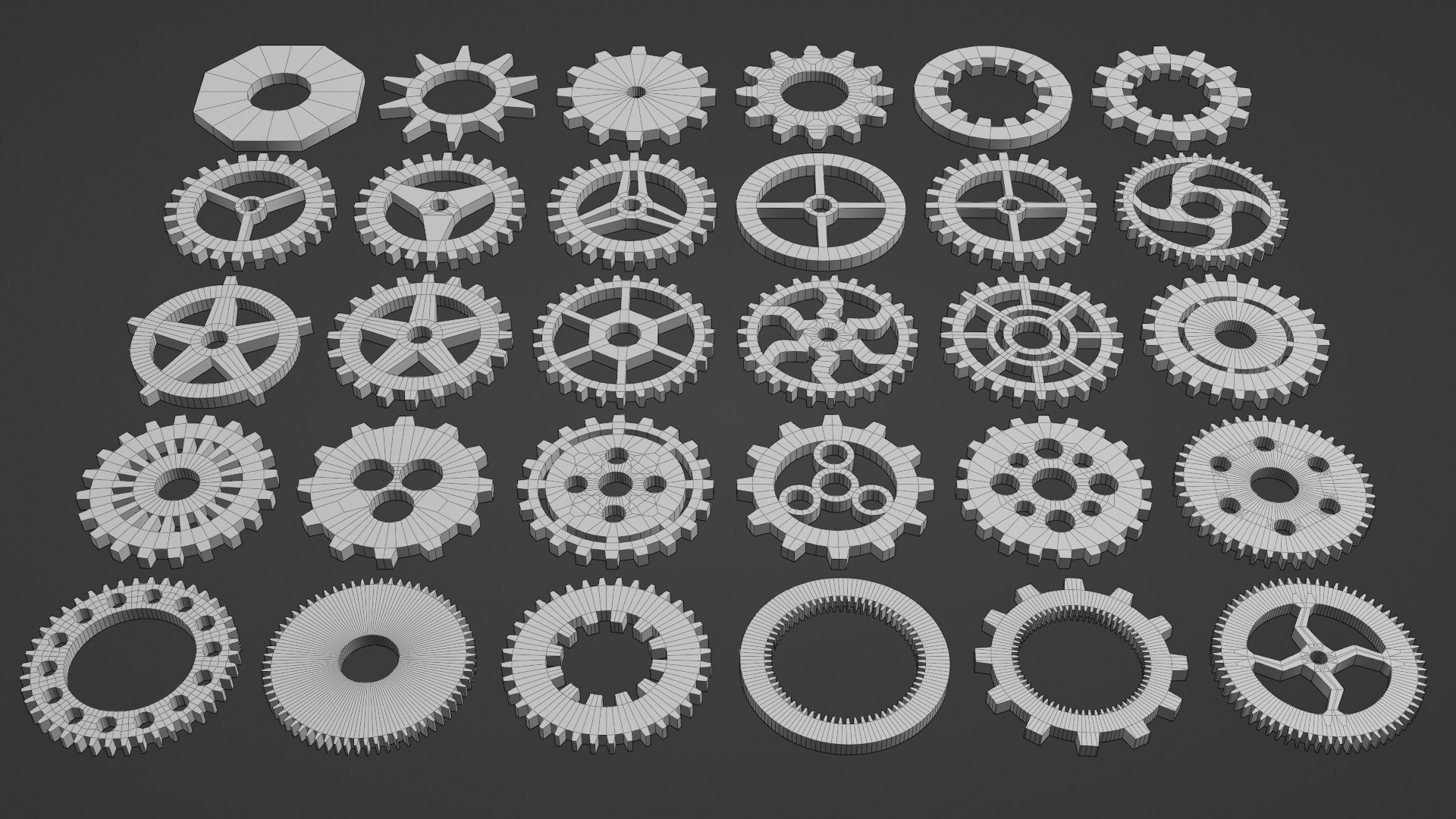 3D Low Poly Gear Pack Model - TurboSquid 2064777
