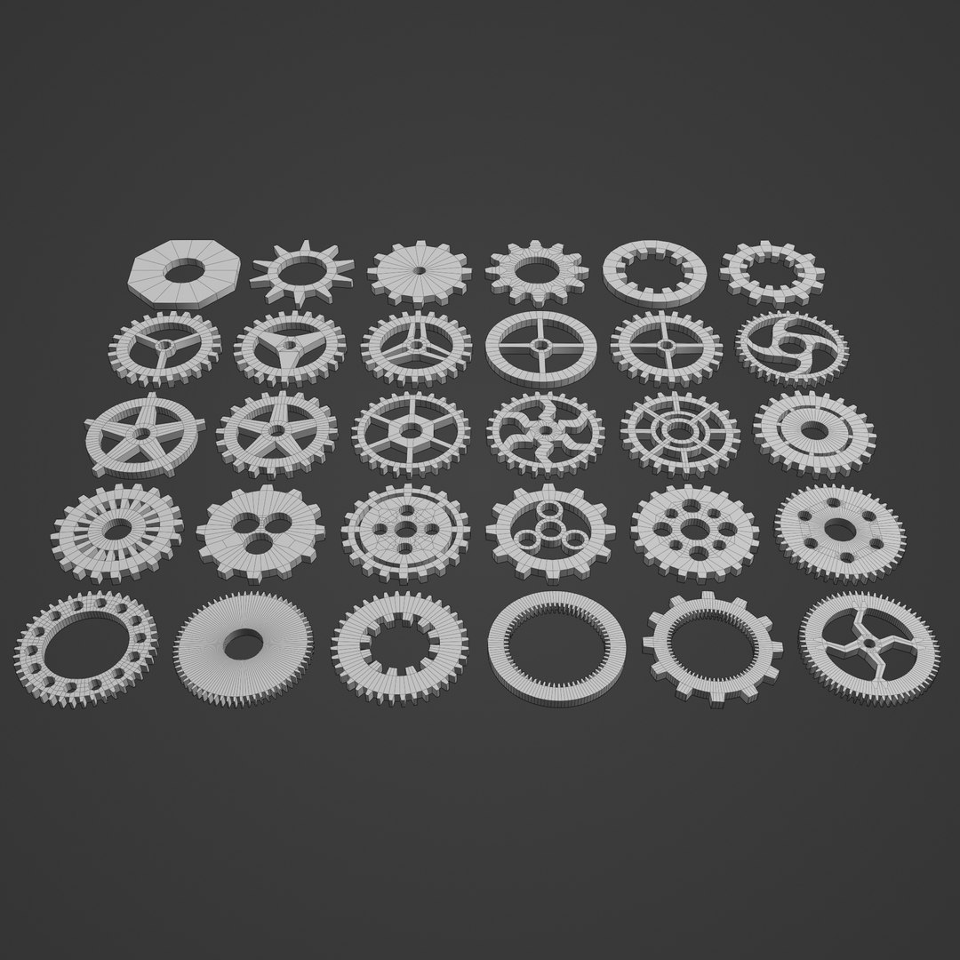 3D Low Poly Gear Pack Model - TurboSquid 2064777