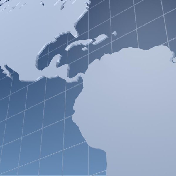 3d earth continents
