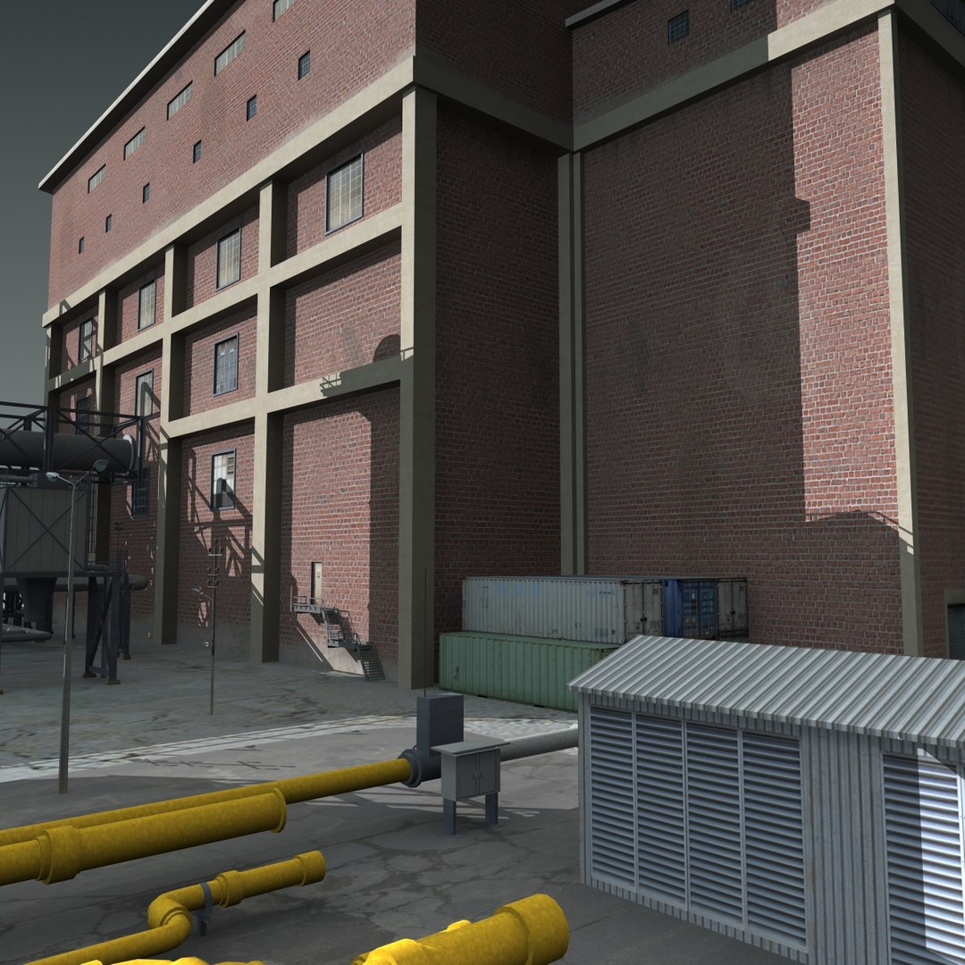 refinery industry factory 3d model