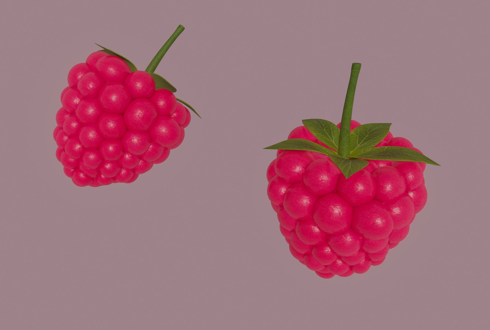 3D raspberry fruit food model - TurboSquid 1611131