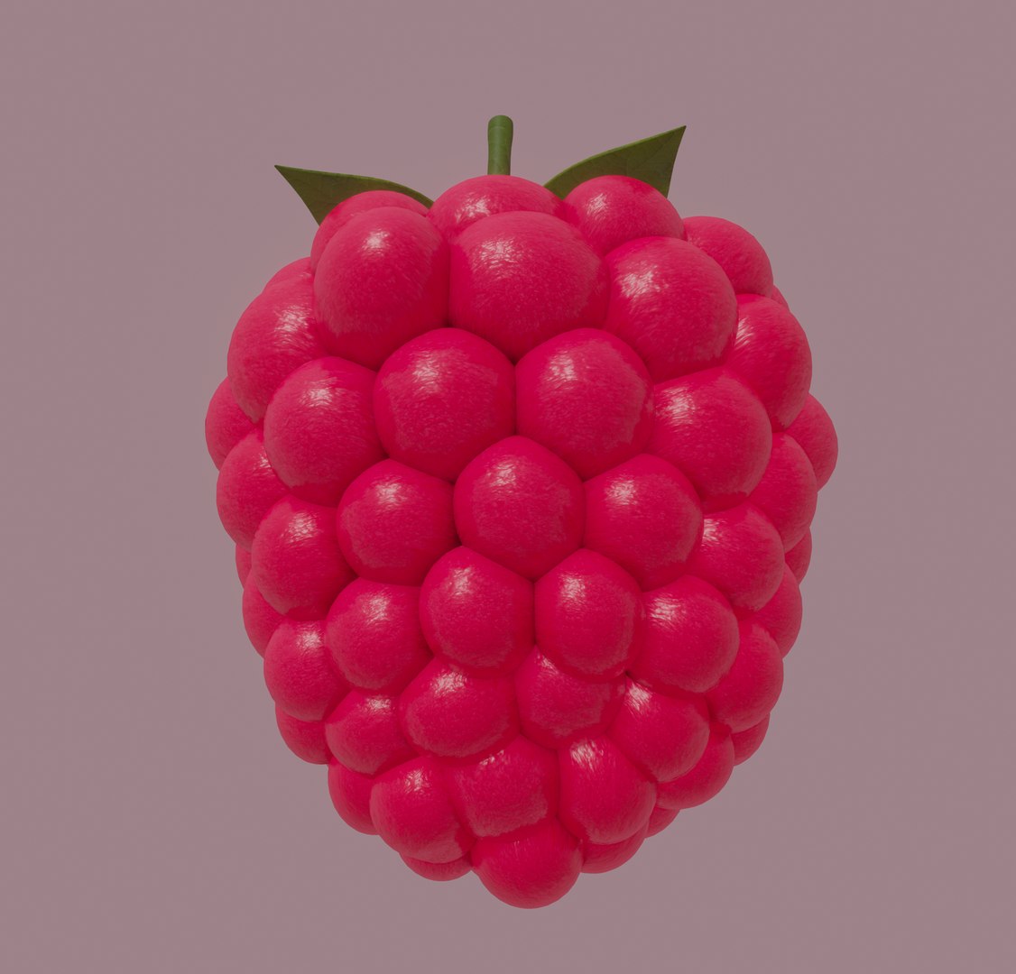 3D raspberry fruit food model - TurboSquid 1611131