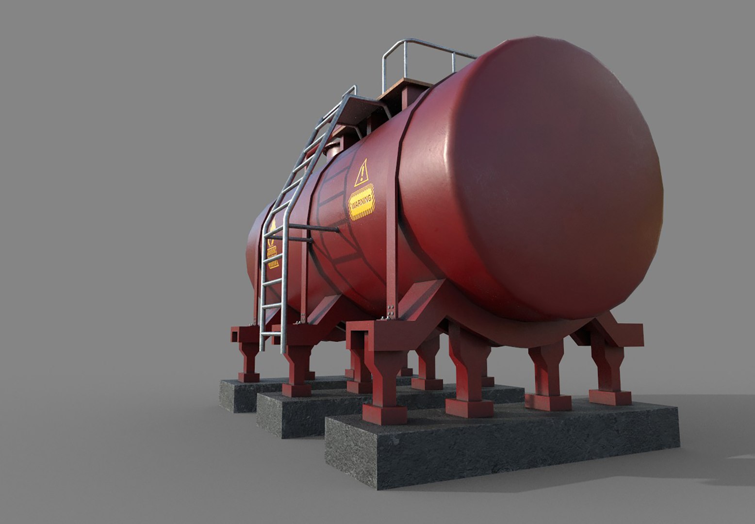3D Industrial Red Tank - TurboSquid 1750781