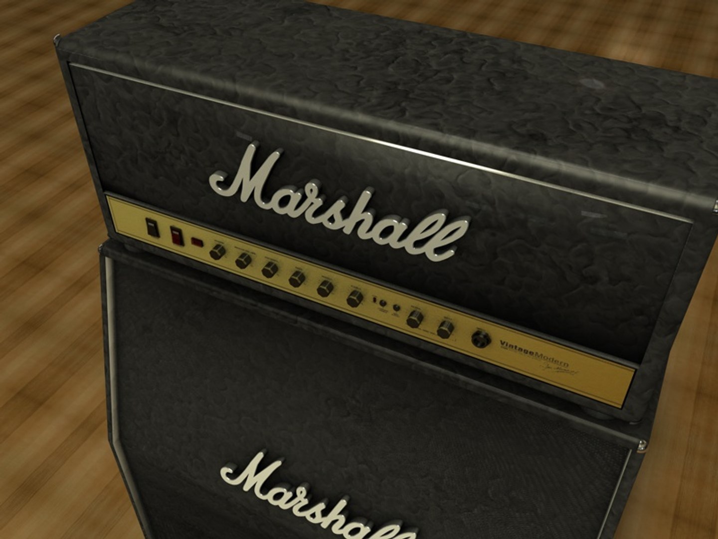 Marshall Stack Amp 3d Model