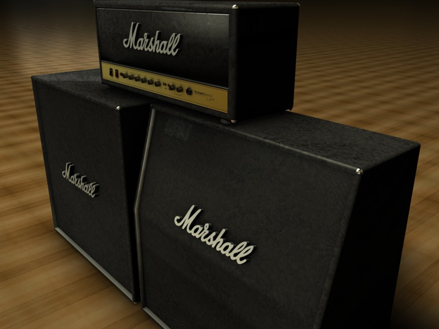Marshall Stack Amp 3d Model