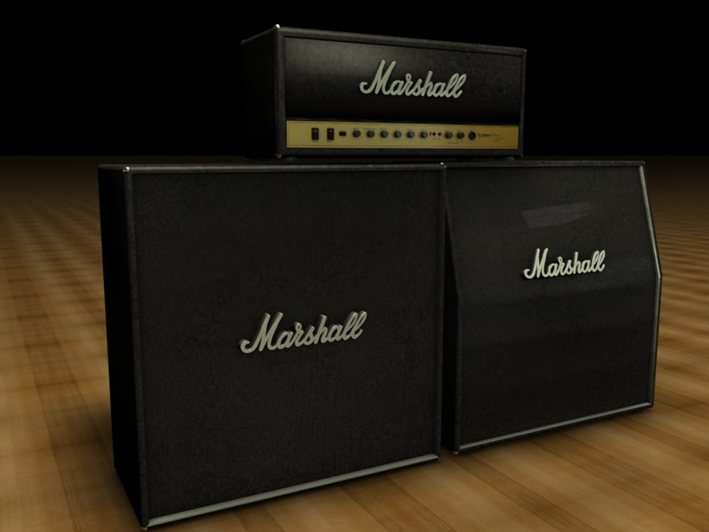 Marshall Stack Amp 3d Model
