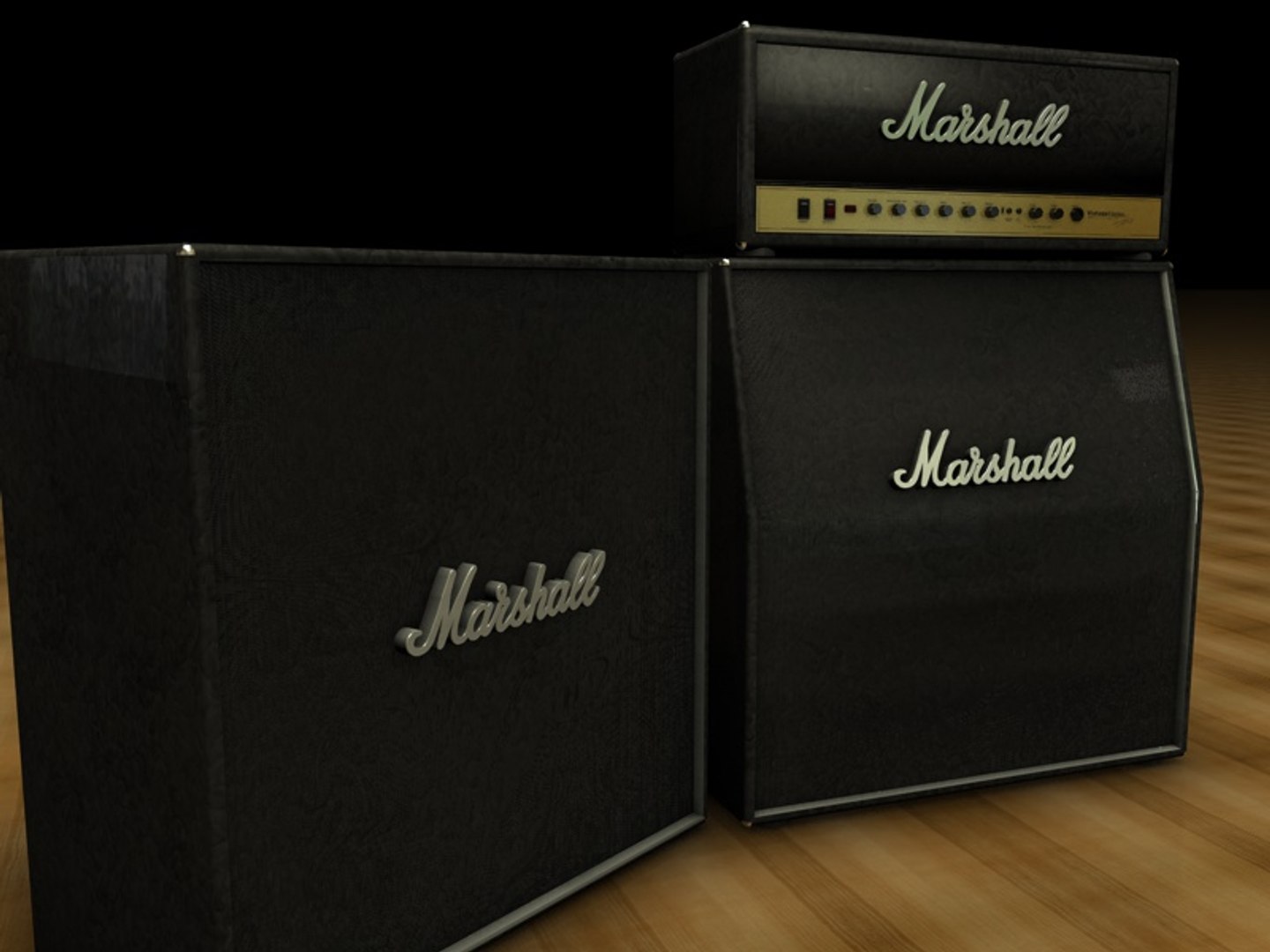 Marshall Stack Amp 3d Model