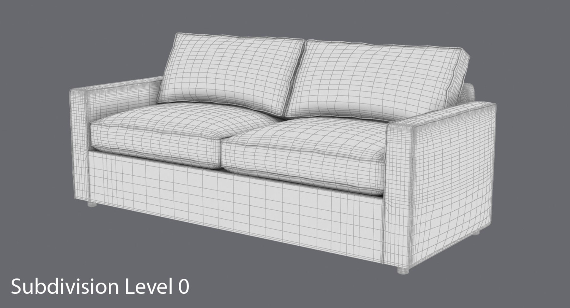 Transitional-2-seater-sofa 3D Model - TurboSquid 1270422