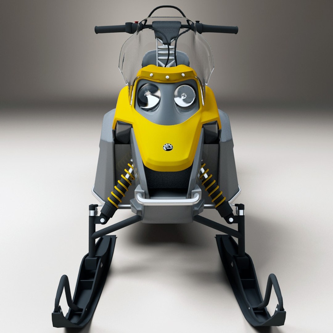 3d Model Of Realistic Snowmobile Ski-doo Tundra