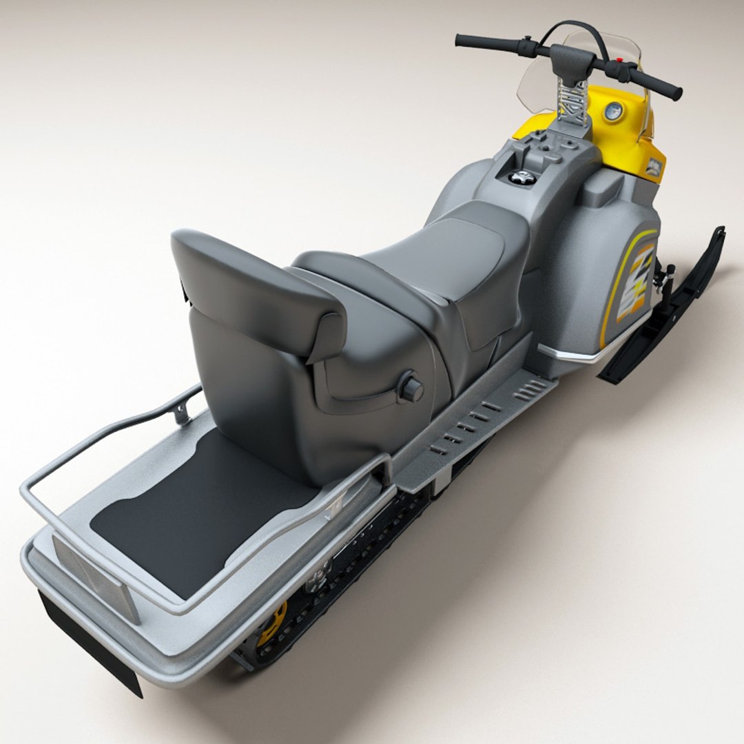 3d model of realistic snowmobile ski-doo tundra
