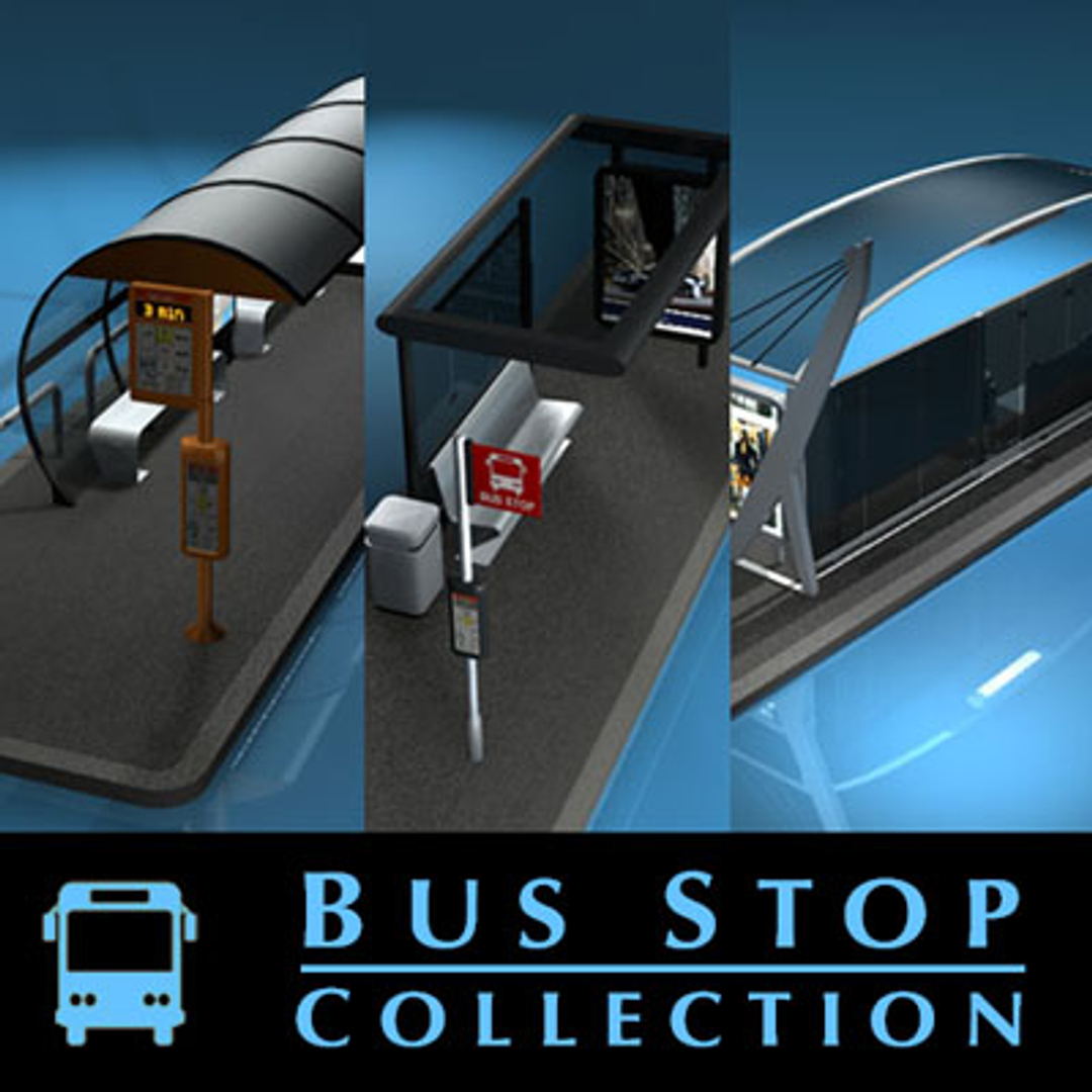 bus stop c4d