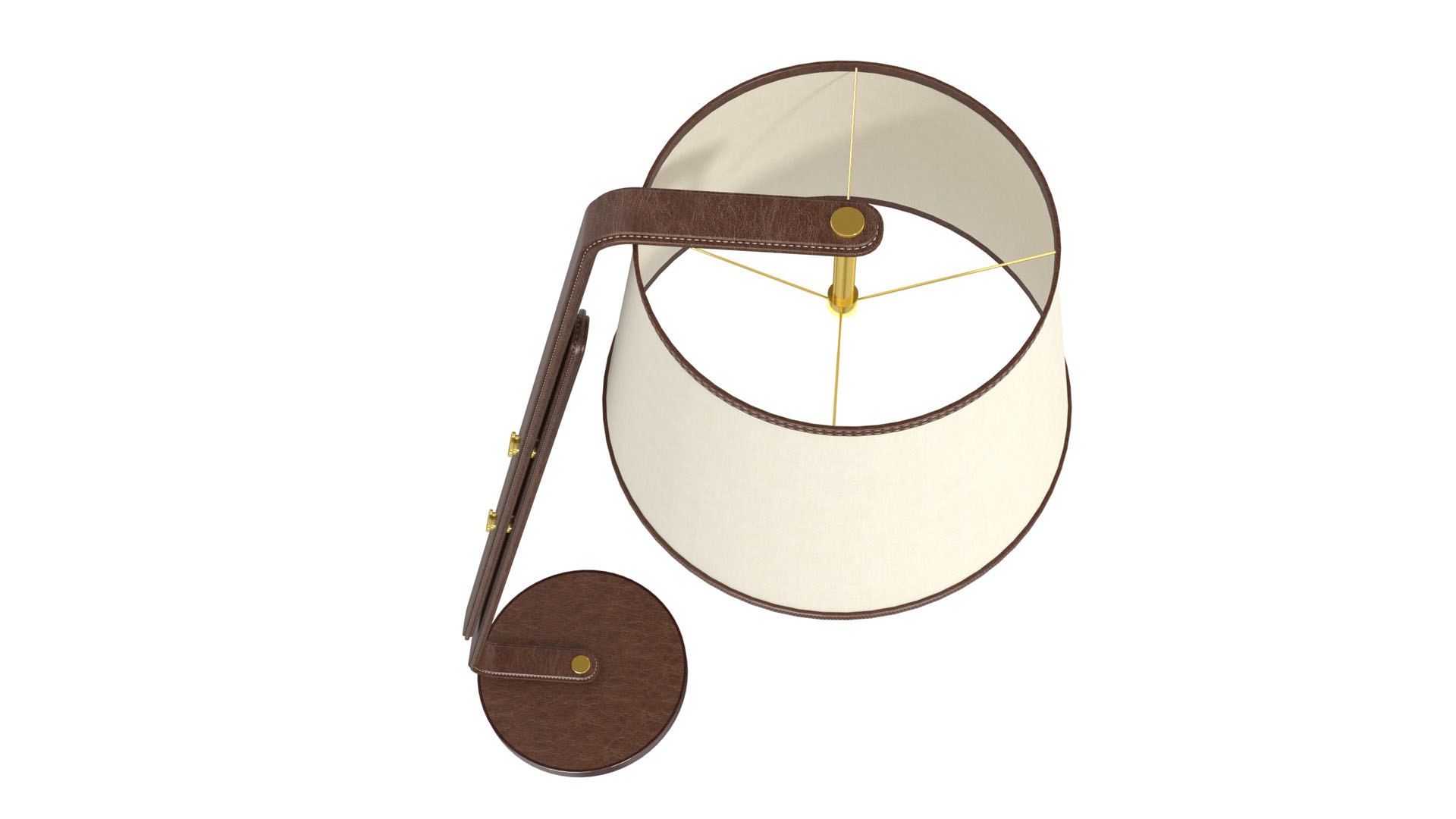 Ralph Lauren Devin Floor Lamp In Saddle Leather 3D - TurboSquid 1973607