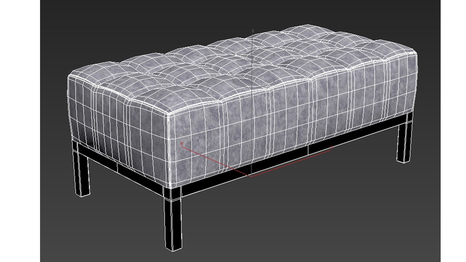 3D Rectangular Pouf Farrell Meridiani - TurboSquid 1977607