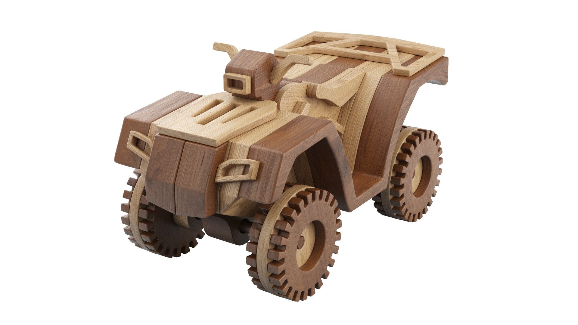 Wooden ATV Toy 3D - TurboSquid 2285534