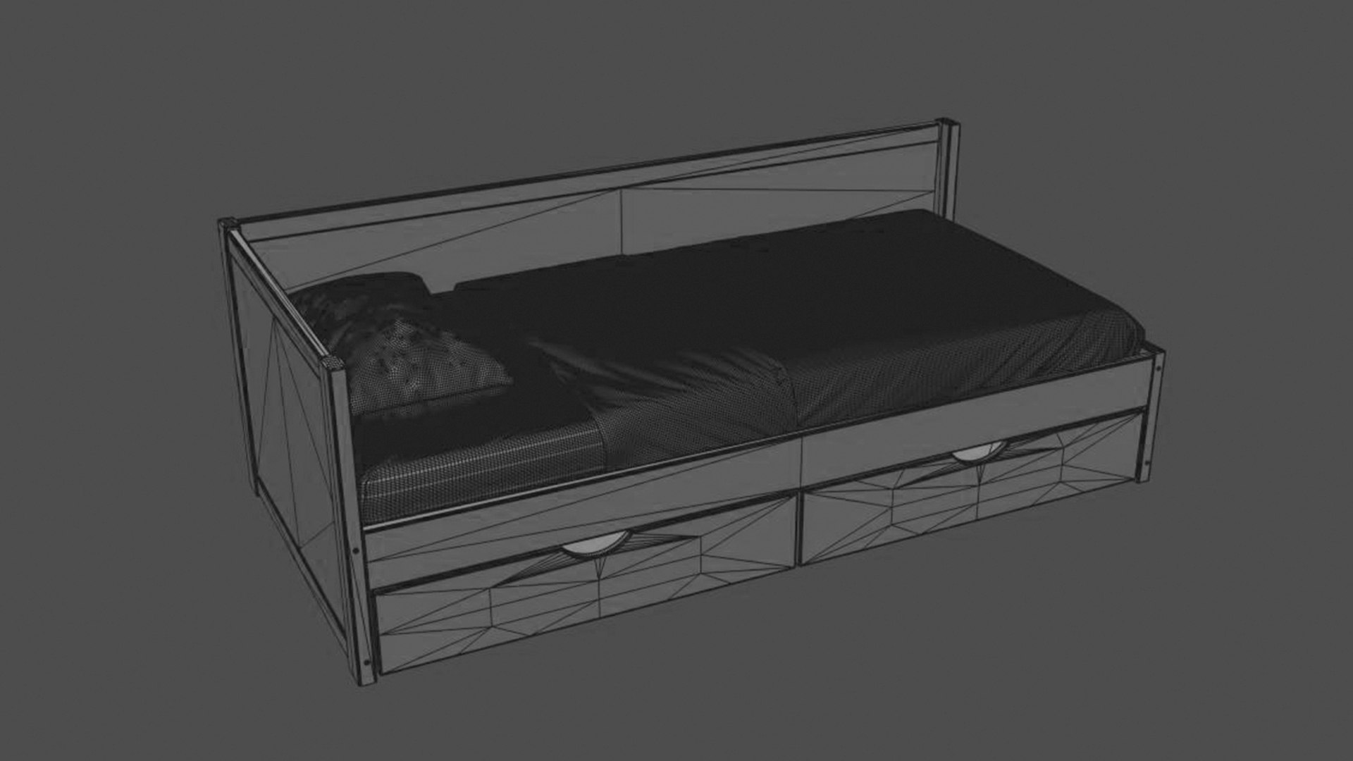 Single Bed 3D Model - TurboSquid 2045183