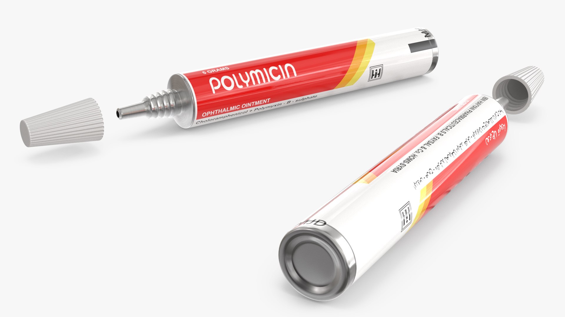 Medical Aluminum Ointment Tube Polymicin Model - TurboSquid 2279871