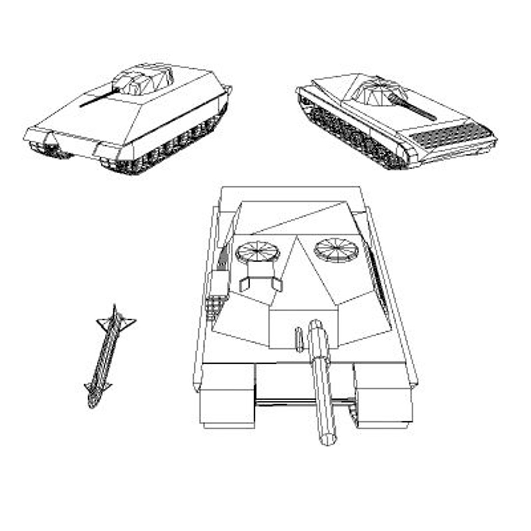 Tank Objects Pack 3ds