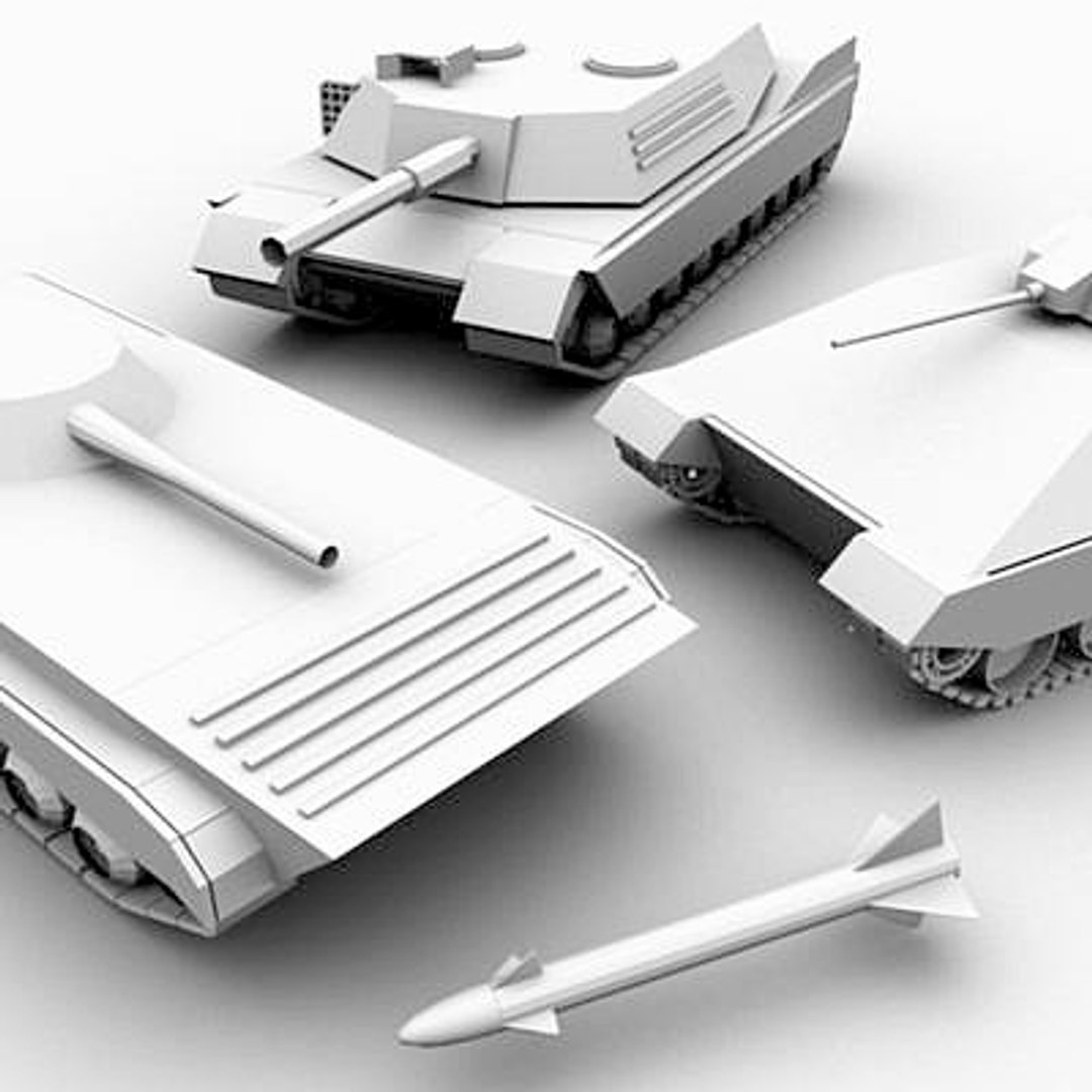 Tank Objects Pack 3ds