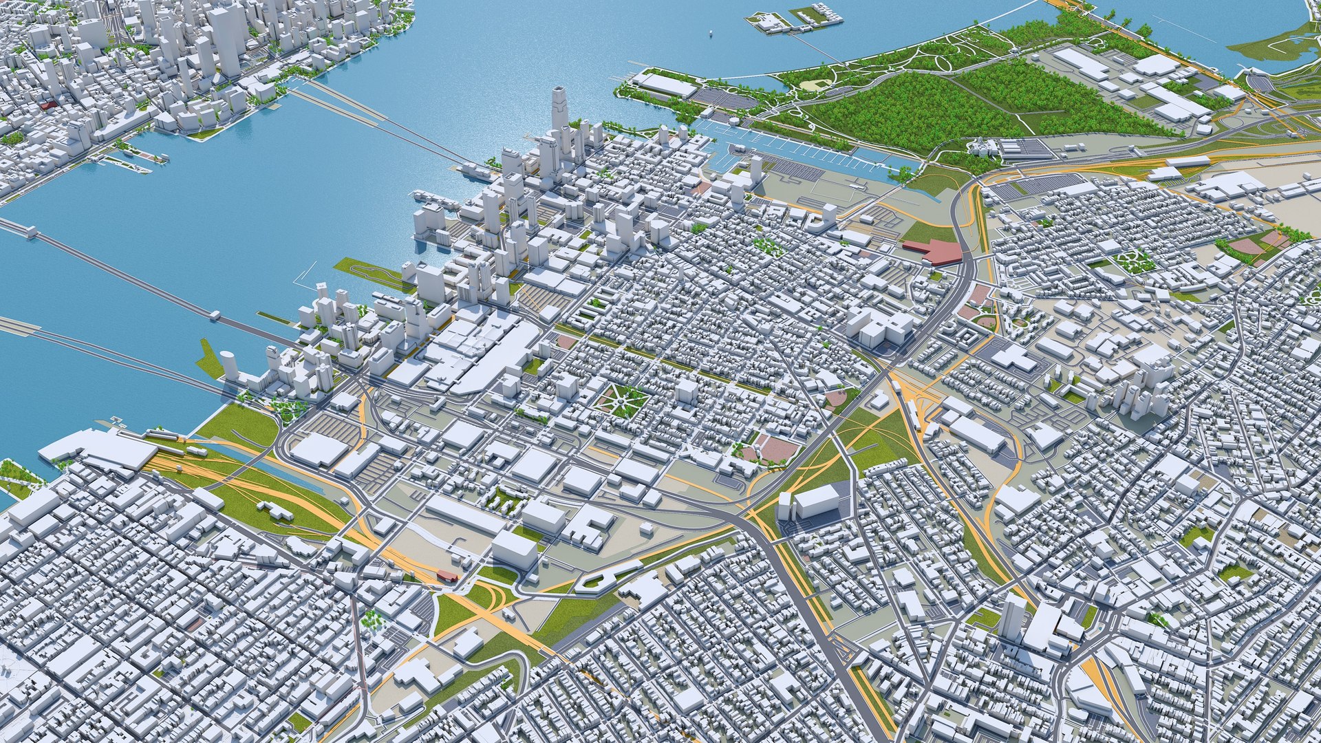 City Area Building Model - TurboSquid 1628300