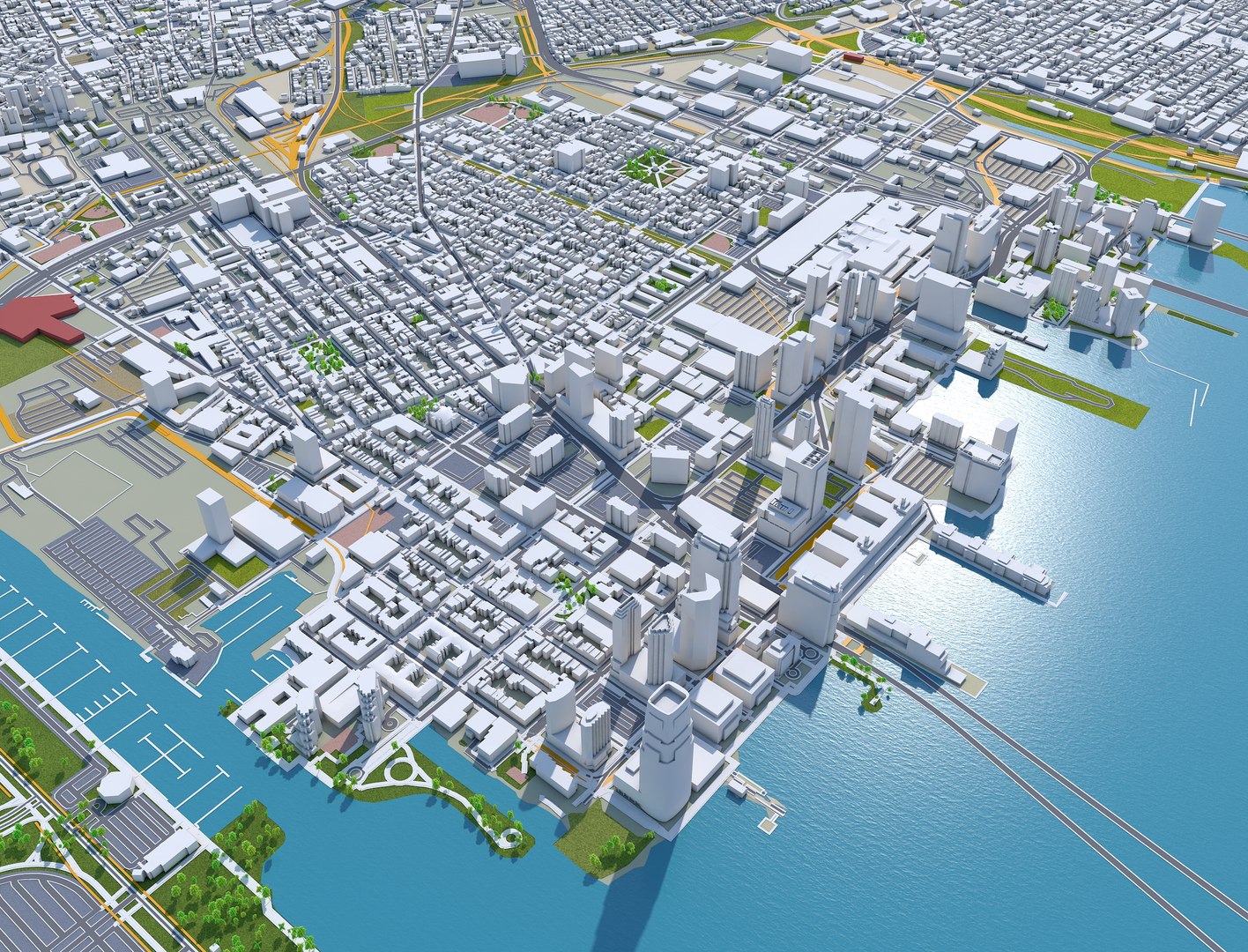 City Area Building Model - TurboSquid 1628300