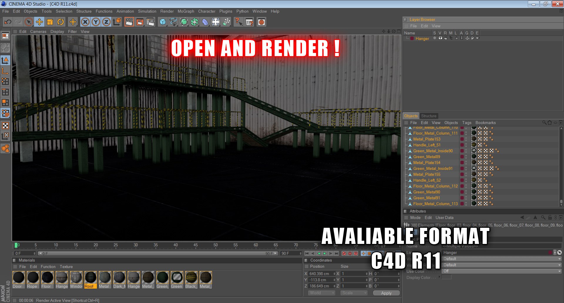 3d hanger games ready model