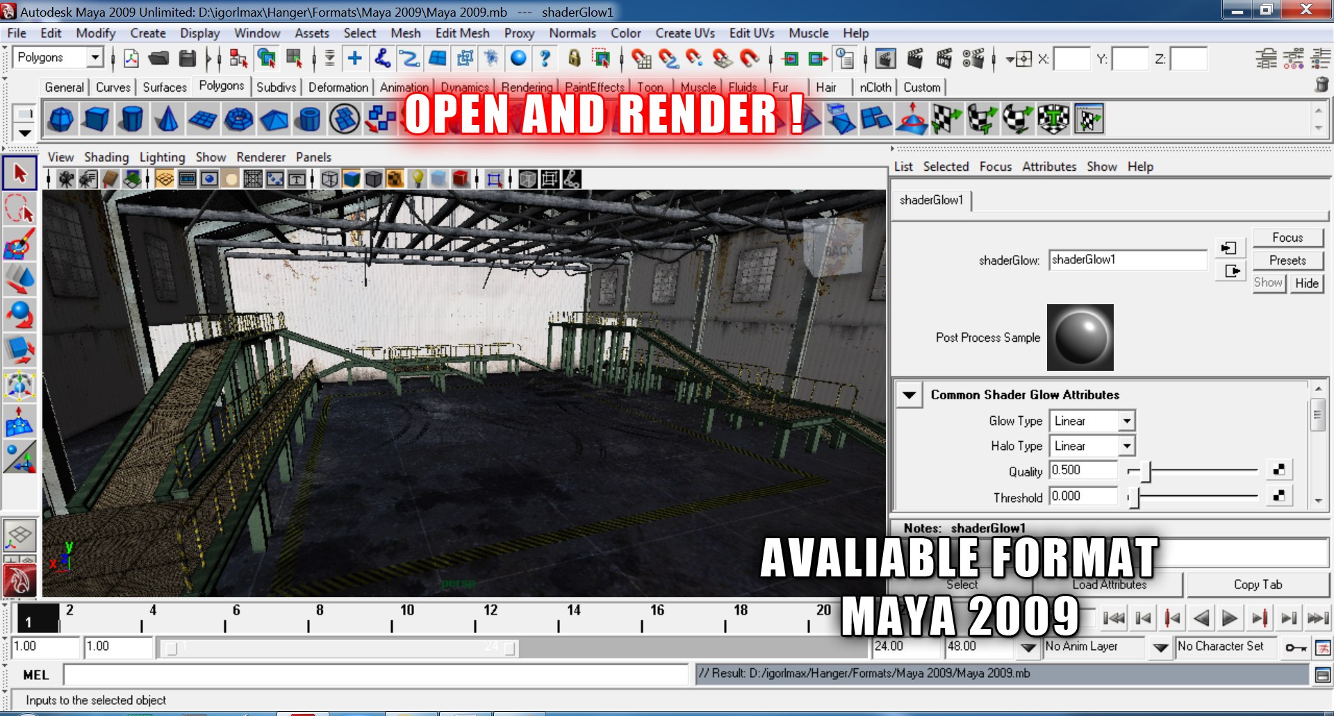 3d hanger games ready model