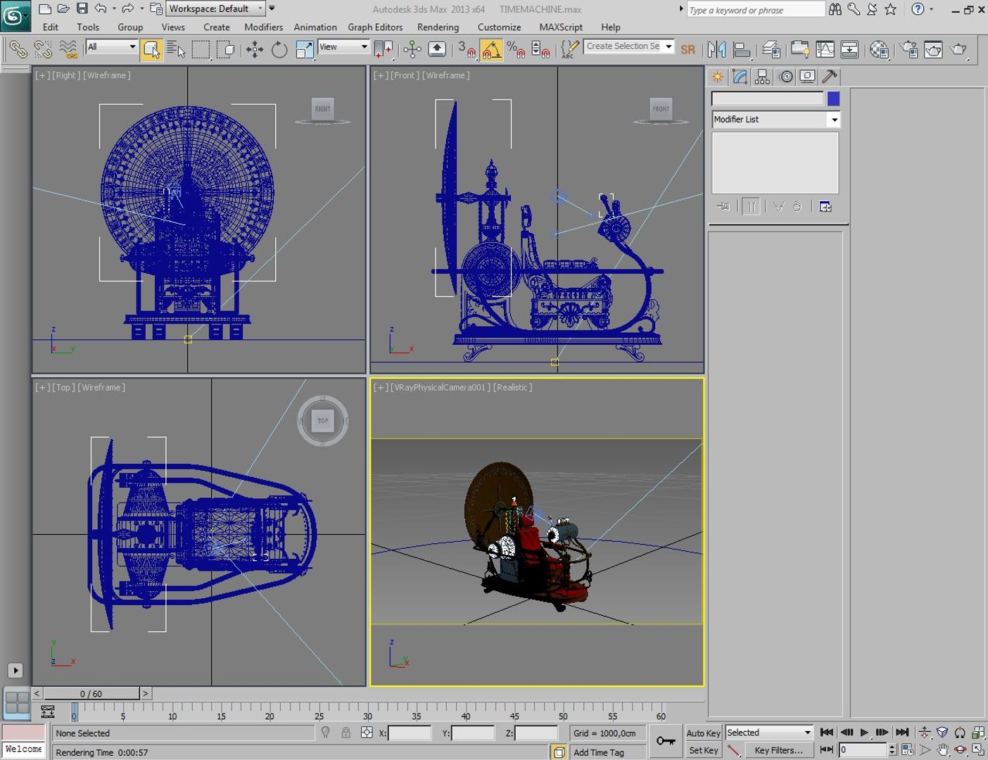 Time Machine 1960 3d Model
