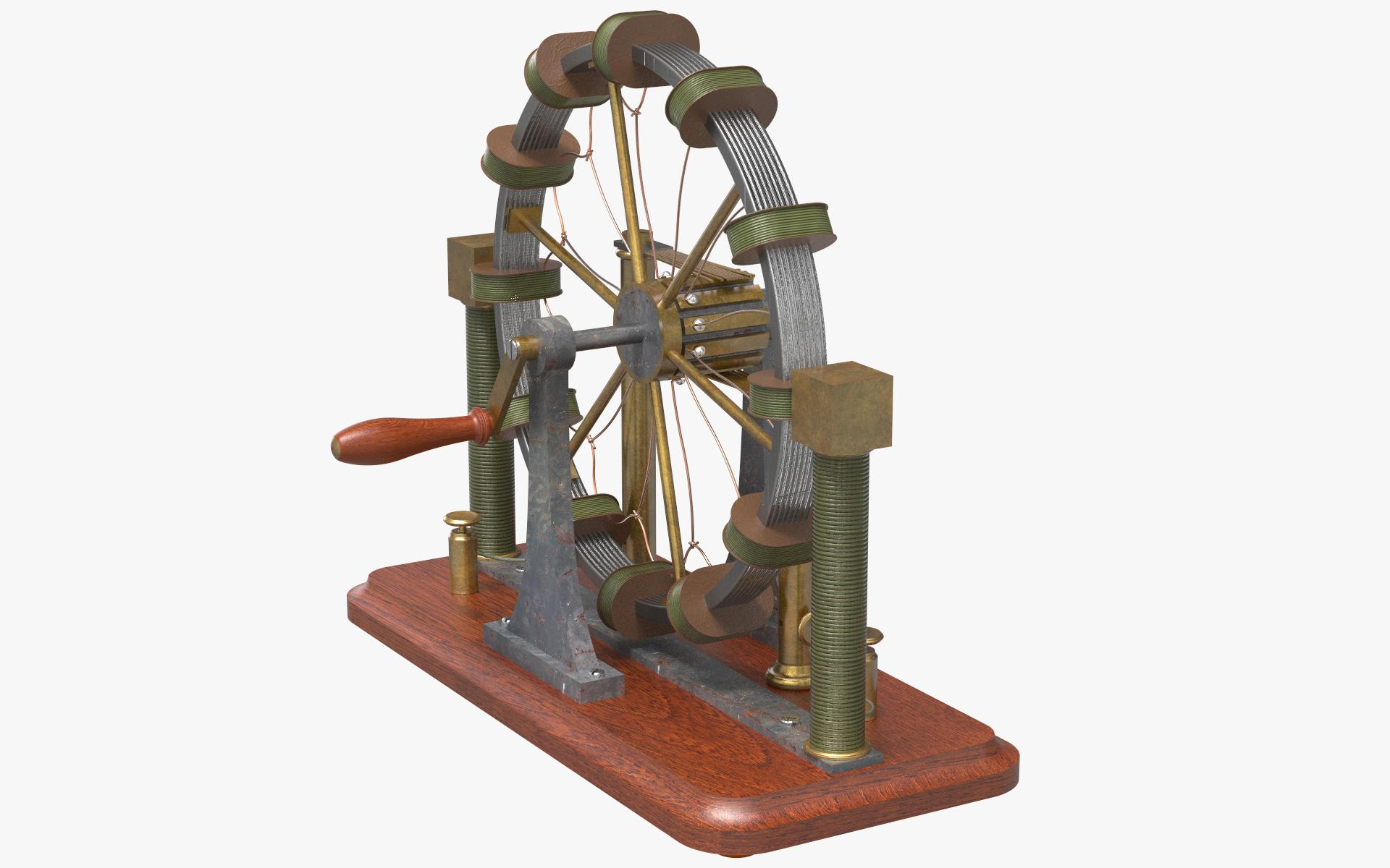 3D model antique wimshurst static machine - TurboSquid 1404224