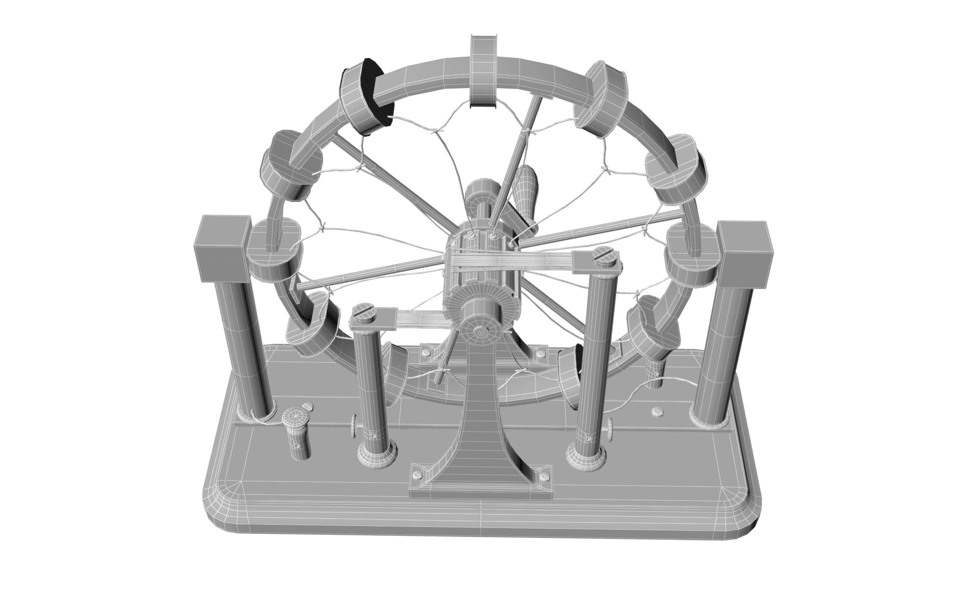 3D model antique wimshurst static machine - TurboSquid 1404224