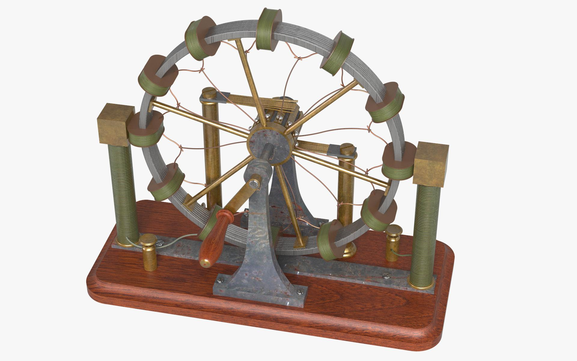 3D model antique wimshurst static machine - TurboSquid 1404224