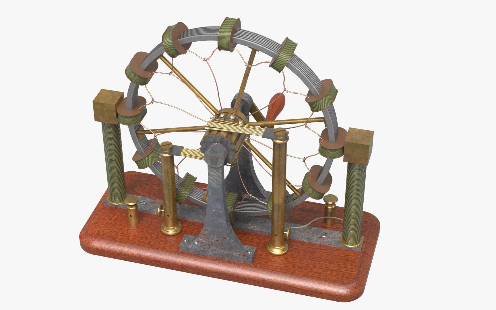 3D Model Antique Wimshurst Static Machine - TurboSquid 1404224