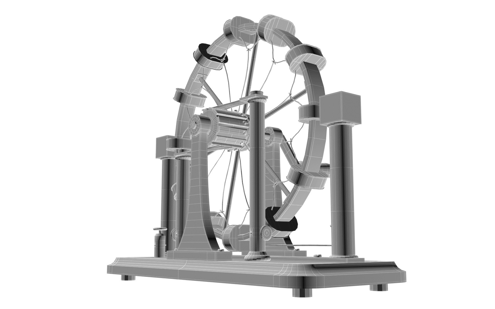 3D Model Antique Wimshurst Static Machine - TurboSquid 1404224