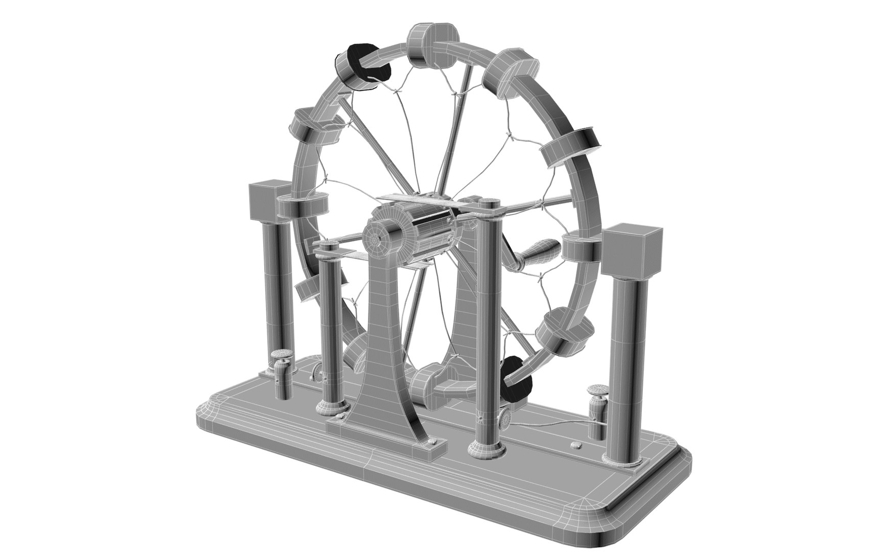 3D Model Antique Wimshurst Static Machine - TurboSquid 1404224
