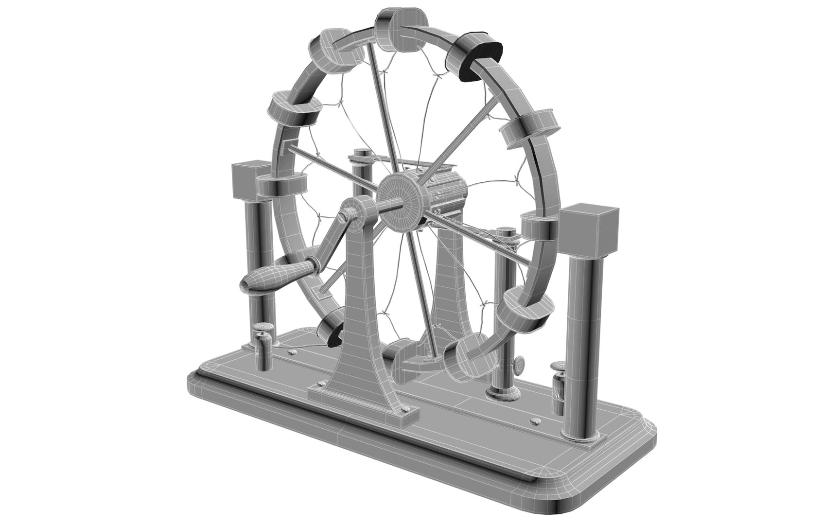 3D Model Antique Wimshurst Static Machine - TurboSquid 1404224