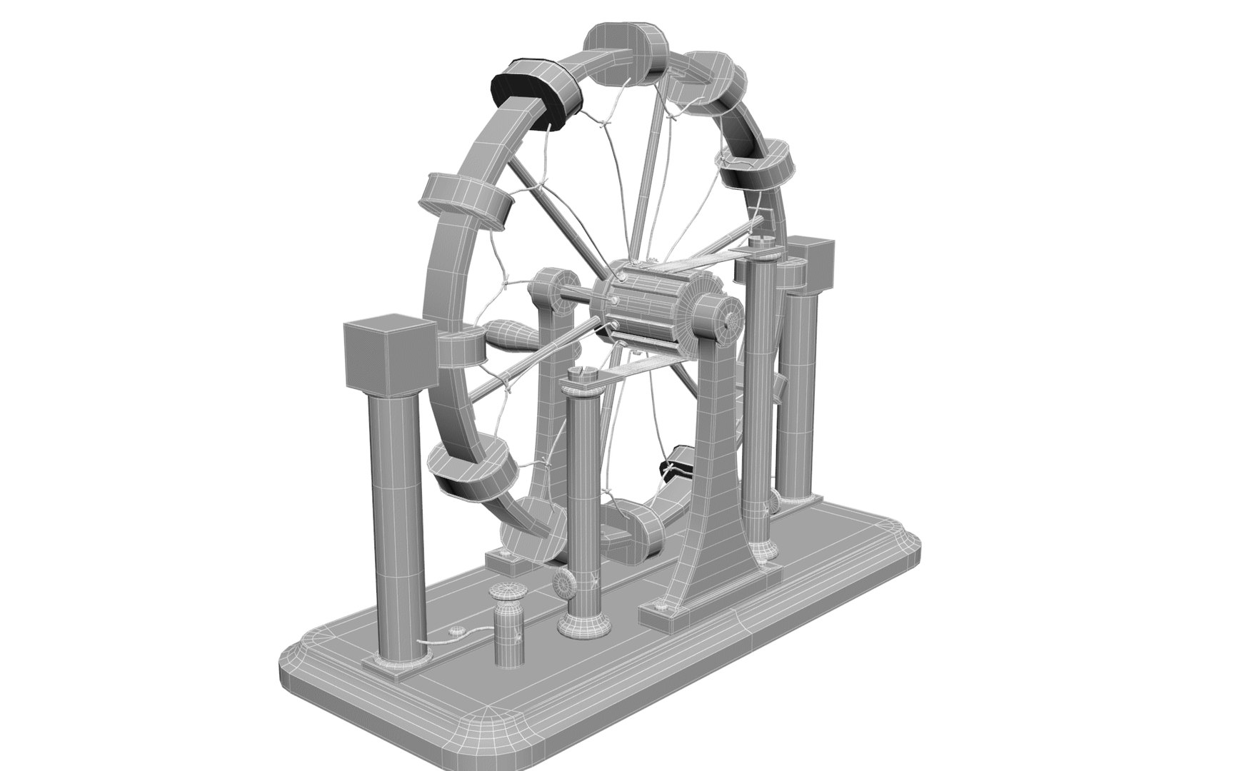 3D Model Antique Wimshurst Static Machine - TurboSquid 1404224