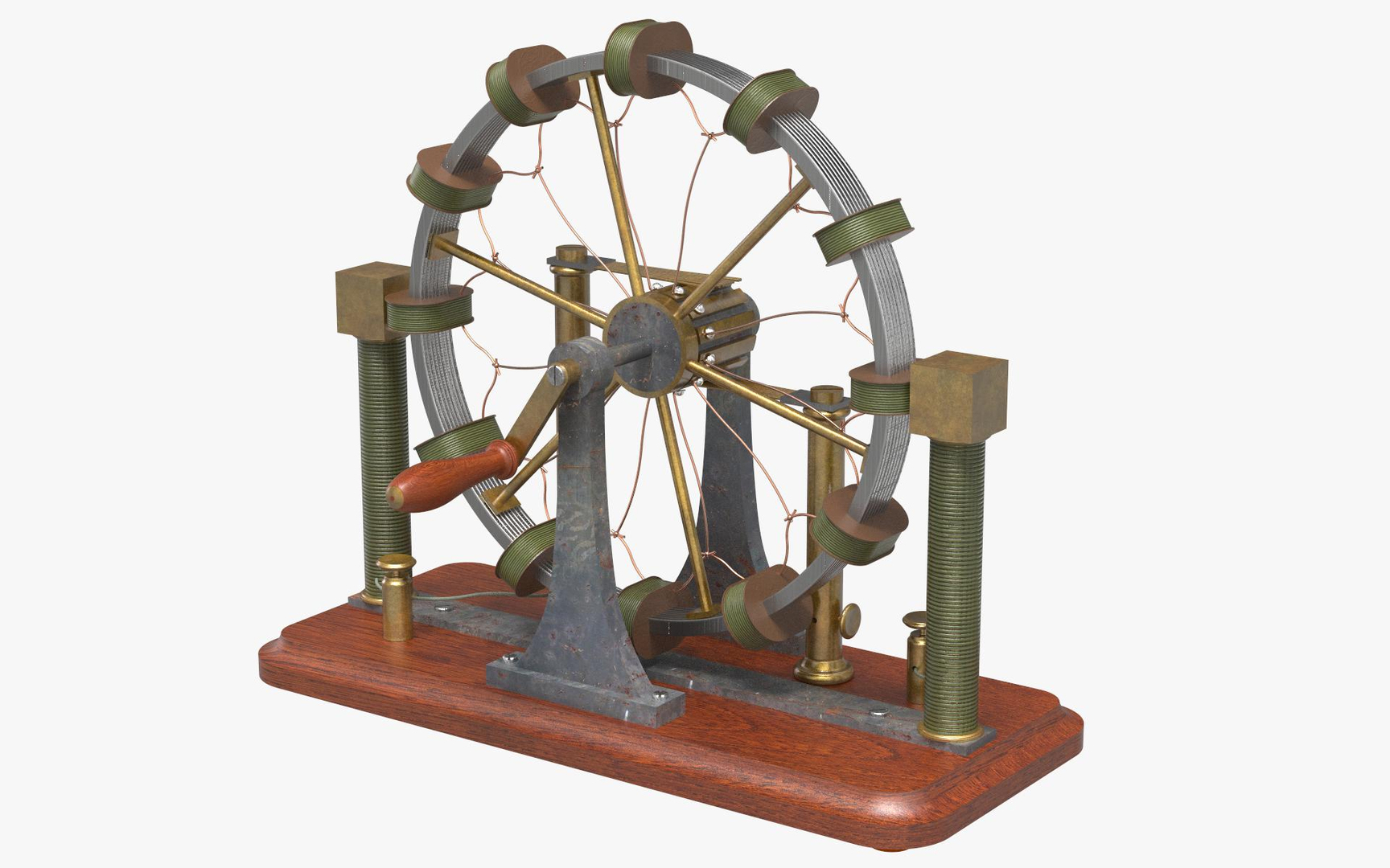 3D model antique wimshurst static machine - TurboSquid 1404224