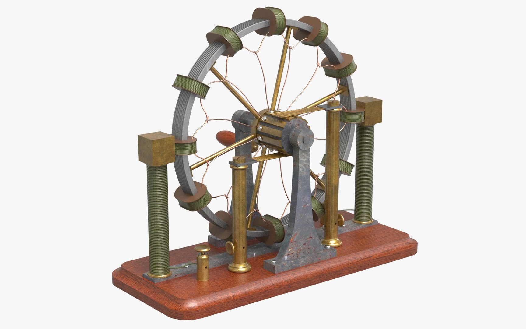 3D Model Antique Wimshurst Static Machine - TurboSquid 1404224