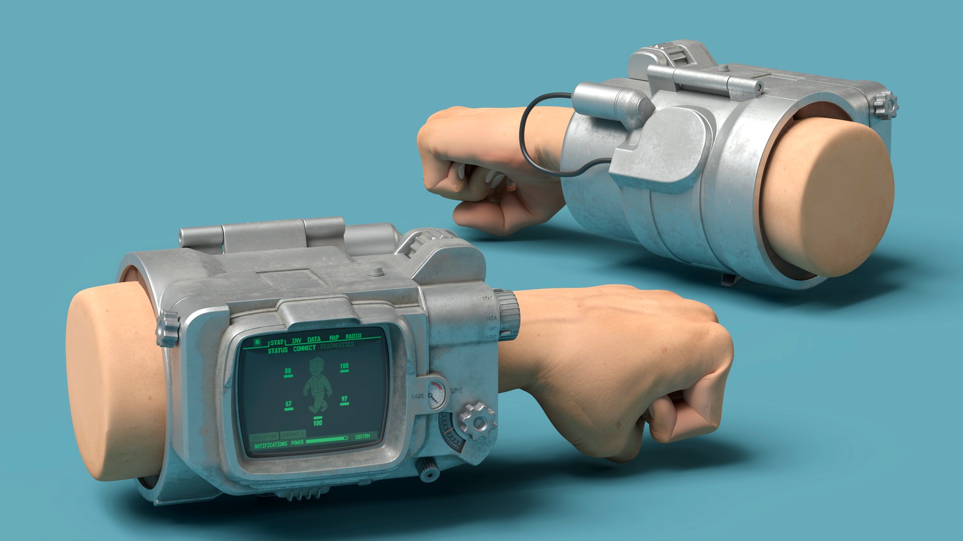 3D Fallout Pip Boy On The Human Arm - TurboSquid 2256353