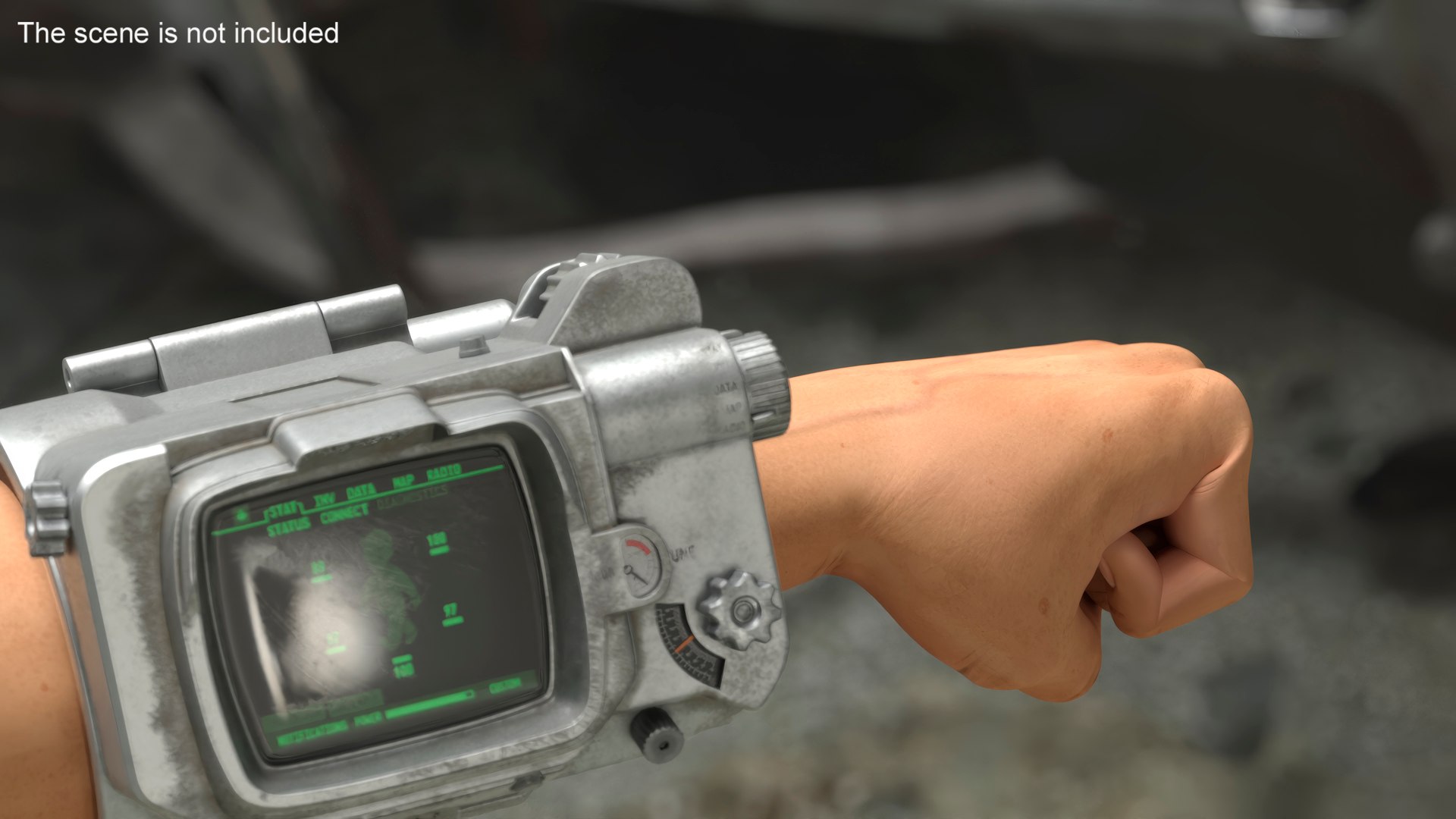 3D Fallout Pip Boy On The Human Arm - TurboSquid 2256353