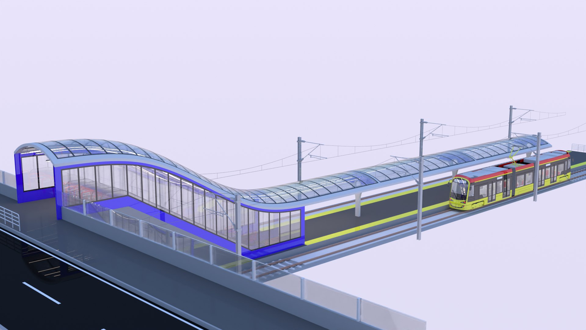 Warsaw Tram Stop V 3D Model - TurboSquid 2313912