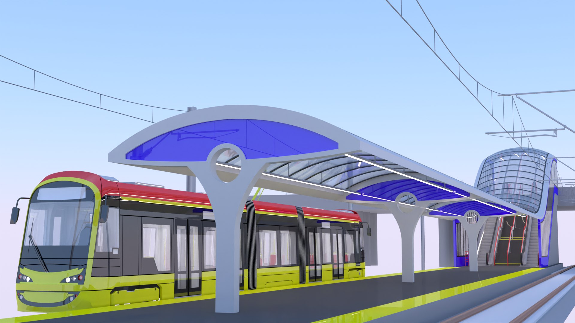 Warsaw Tram Stop V 3D Model - TurboSquid 2313912