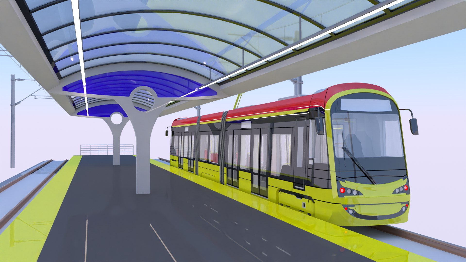 Warsaw Tram Stop V 3D Model - TurboSquid 2313912
