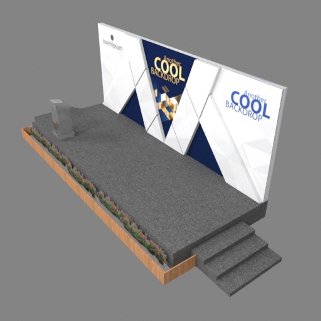 3D Stage Backdrop - TurboSquid 1442092