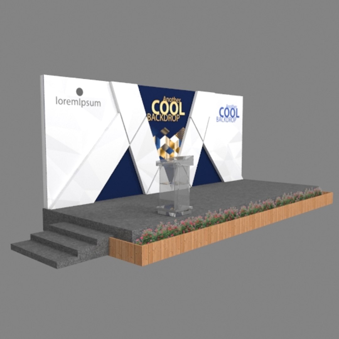 3D Stage Backdrop - TurboSquid 1442092