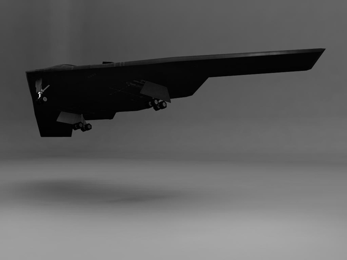 3d model low-poly b2 stealth bomber