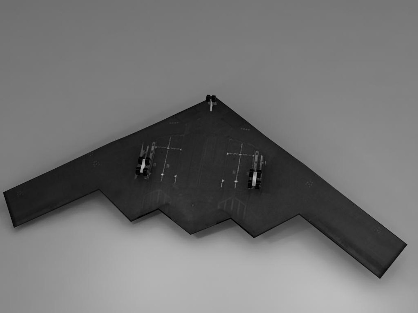 3d model low-poly b2 stealth bomber